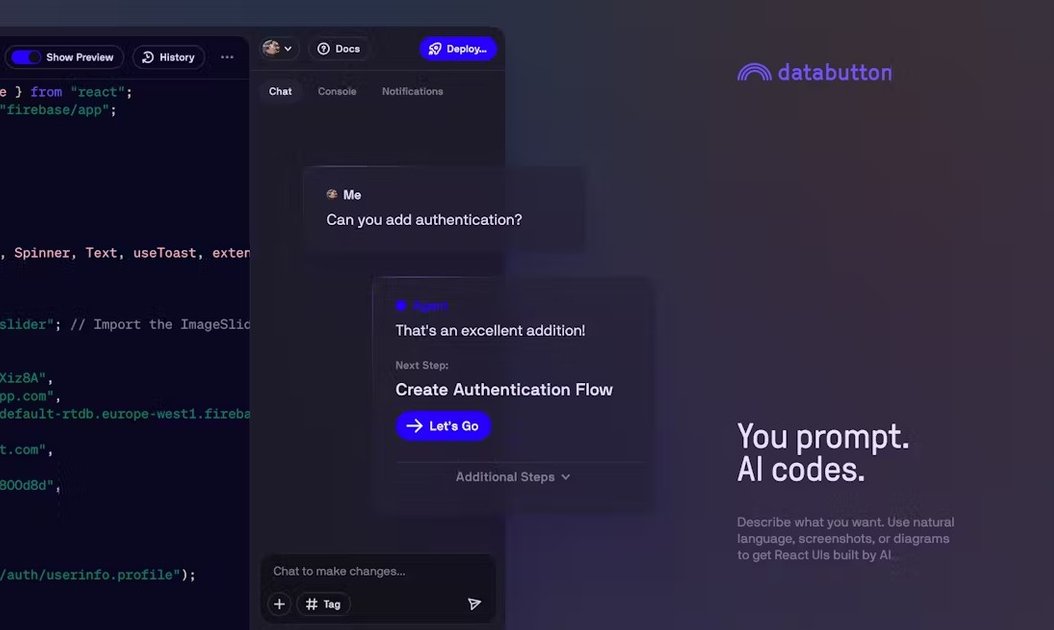 Databutton - Let AI build your next SaaS application | Steemhunt